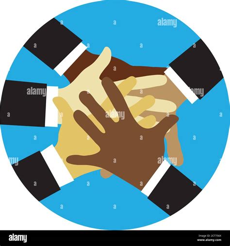 Different Skin Colors Hands Stock Vector Image Art Alamy