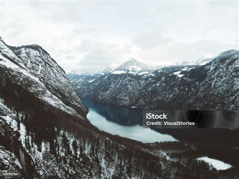 공중 보기 Konigsee 호수 겨울의 눈 덮인 바이에른 알프스 봉우리 0명에 대한 스톡 사진 및 기타 이미지 0명 겨울 경관 Istock
