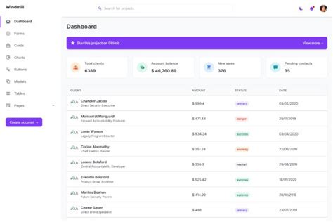 windmill dashboard react