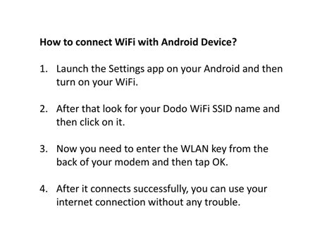 PPT How To Connect Dodo WiFi To Your Device PowerPoint Presentation ID