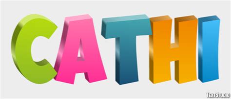 Cathi Multi Color For The New Year Text Effect Generator