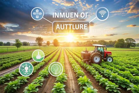 Iot In Agriculture Smart Robotics And Ai For Farm Management Stock Illustration Illustration
