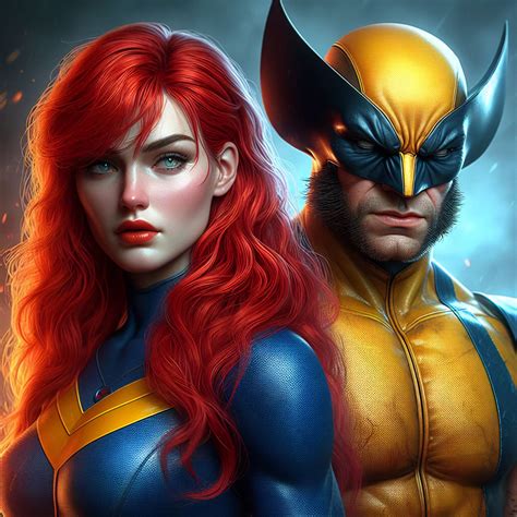 Jean Grey And Wolverine By Solejob On Deviantart