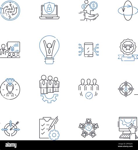 Service Contract Line Icons Collection Agreement Assurance Bond