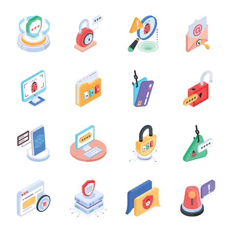 Trendy Collection Of Cybersecurity Isometric Icons 27885993 Vector Art At Vecteezy