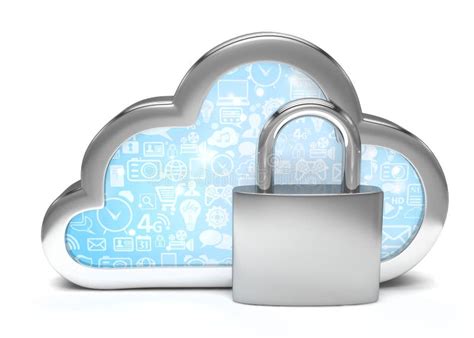 Cloud Computing Security Concept Stock Illustration Illustration Of