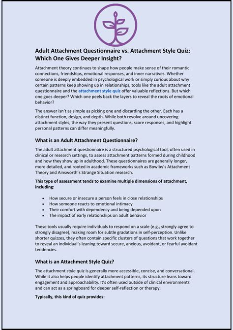 Ppt Adult Attachment Questionnaire Vs Attachment Style Quiz Which One Gives Deeper