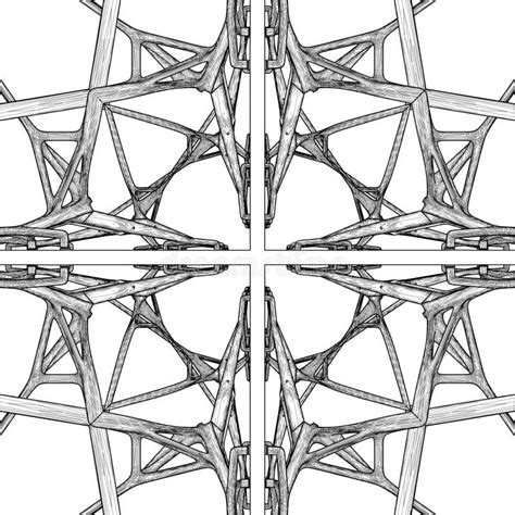 Abstract Construction Structure Vector Illustration Of Architectural