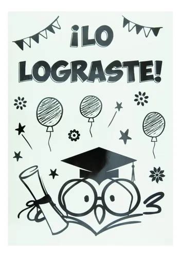 Stickers Para Globos De Lo Lograste 5 Unidades Cuotas Sin Interés