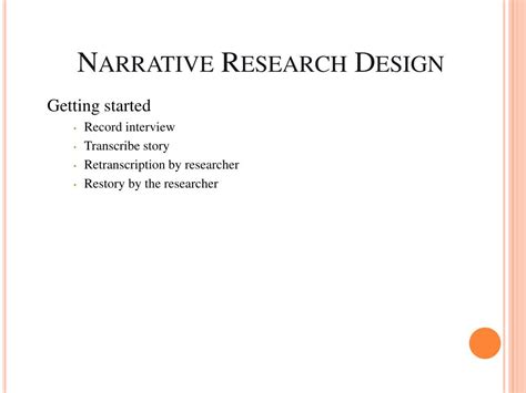 PPT - Narrative Research Design PowerPoint Presentation, free download ...
