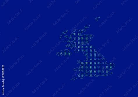 Vector United Kingdom Map For Technology Or Innovation Or It Concepts