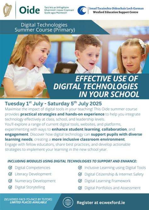 Epv Approved Oide Effective Use Of Digital Technologies In The Primary Classroom Summer