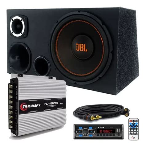 Caixa Trio Som Sub Jbl Radio Bluetooth Modulo Taramps