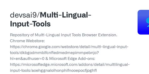Github Devsai9multi Lingual Input Tools Repository Of Multi Lingual