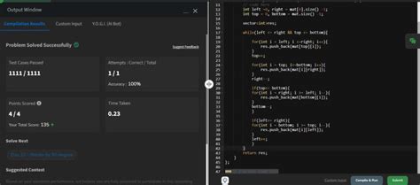 160daysofdsa Dsa Codingchallenge Spiralmatrix Cplusplus Gfg