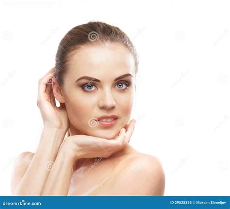 Portret Młoda I Naga Kobieta W Makeup Obraz Stock Obraz złożonej z tło joyce