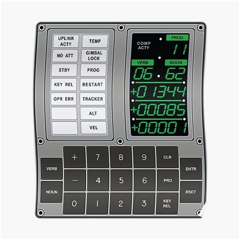 Apollo Guidance Computer Dsky Premium Matte Vertical Poster Sold By