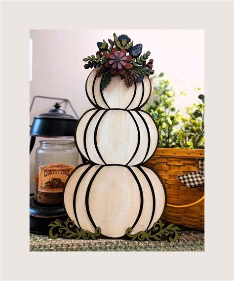 Pumpkin Stack W Floral — M·d·m Creative Designs