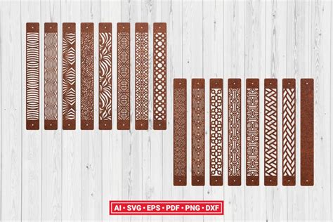 2 Layers Leather Bracelet Template Svg Laser Cut File Bundle