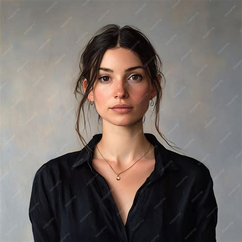 A Womans Portrait In Soft Lighting With A Subtle Background Premium Ai Generated Image