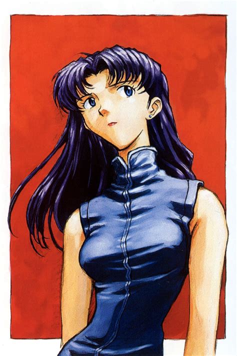 Drawing Neon Genesis Evangelion Cartoon Katsuragi Misato Pen Hand Hd