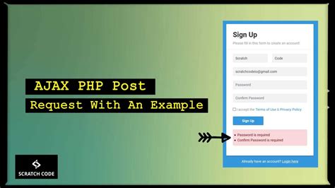 AJAX PHP Post Request With Example Scratch Code