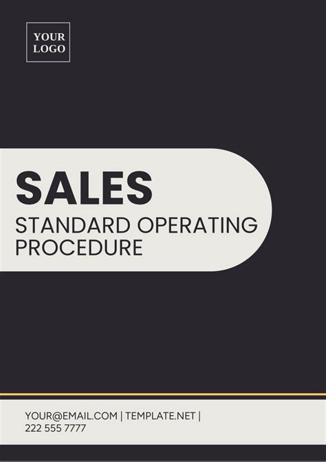 Free Sales Sop Template To Edit Online