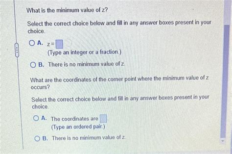 Solved Solve The Linear Programming Problem What Is The