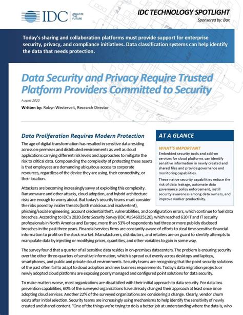 Data Security And Privacy Require Trusted Platform Providers Committed