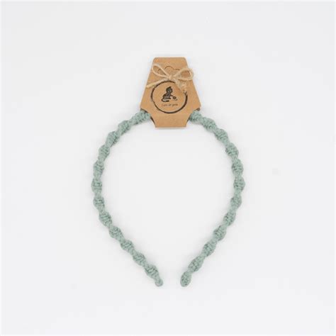 Diadema Macramé Fina Verde
