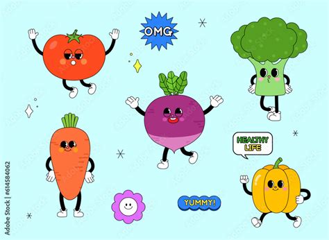 Image Vectorielle Stock 야채캐릭터 일러스트 Adobe Stock