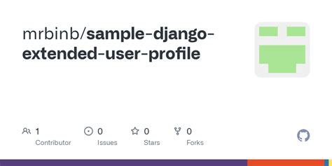 GitHub Mrbinb Sample Django Extended User Profile