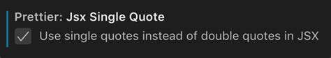 Feature Request Use Single Quotes Instead Of Double Quotes In Jsx