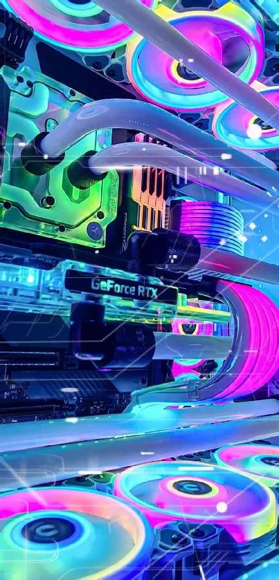 Vibrant Rgb Gaming Rig Wallpaper Free Download