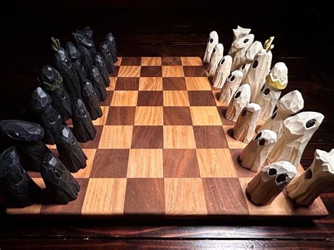 Finally Finished My First Chess Set So Many Hours Went Into This And
