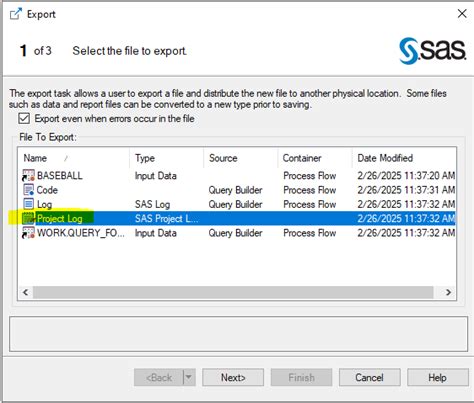 Project Log Sas Support Communities