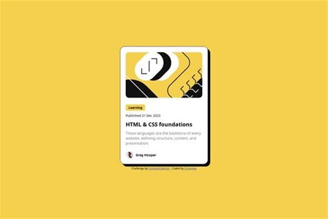 Frontend Mentor Blog Preview Card Challenge Using Css Grid And Flexbox Coding Challenge Solution