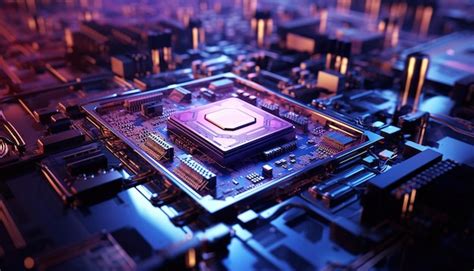 central computer processor cpu concept semiconductor advanced circuit board technology premium