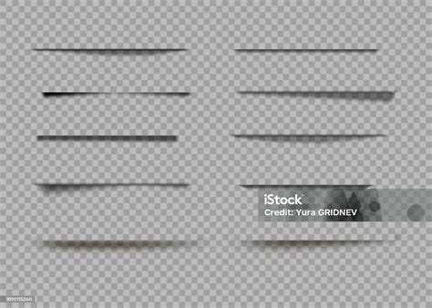 절연 그림자 벡터 페이지 구분선 격리 투명 한 그림자와 함께입니다 그림자 효과의 집합입니다 그림자에 대한 스톡 벡터 아트 및 기타 이미지 Istock