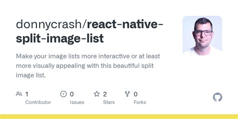 Github Donnycrash React Native Split Image List Make Your Image Lists More Interactive Or At