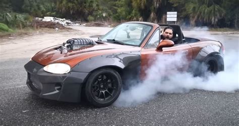 Hellcat Swapped Mazda Miata Revived After Car Show Crash Old Frame