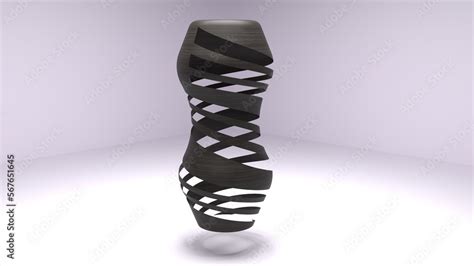 helical cut design dark grey wood texture surface design cad black