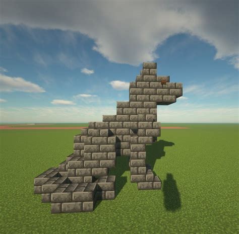 Minecraft How To Build A Wolf Statue At Alvin Beck Blog
