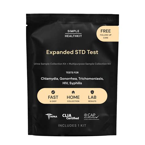 At Home Expanded Std Test Kit For Chlamydia Gonorrhea Trichomoniasis