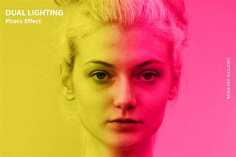 Dual Color Lighting Photo Effect Graphic By Sadhincosta128 · Creative Fabrica