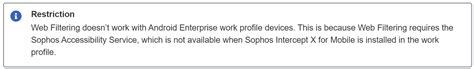 Web Filtering Isnt Available In Managed Mode Discussions Sophos Mobile Sophos Community