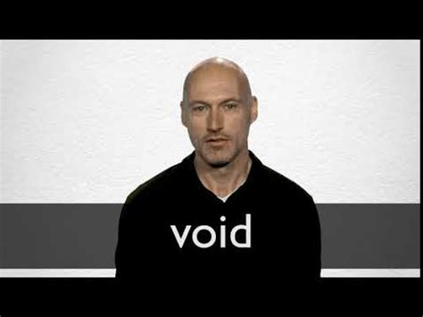 VOID definição e significado Dicionário Inglês Collins
