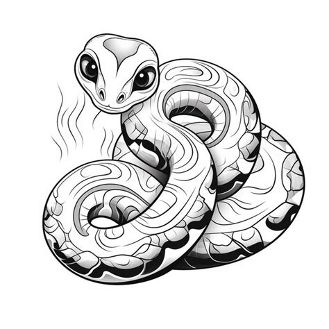 Premium Ai Image Spider Ball Python Kawaii Cute Cute Angel Cute Coloring Book Kawaii Line Art