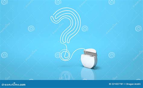 Dental Floss How To Properly Brush Your Teeth With A Floss A Question Mark Made From Dental