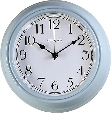 Blue Wall Clock Radio Controlled Hanging Automatic Analog Clock With Colourful Outer Frame